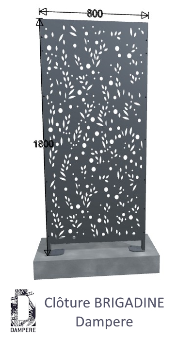 Cloture Clofit BRIGADINE 800x1800 Gris anthracite | Dampere